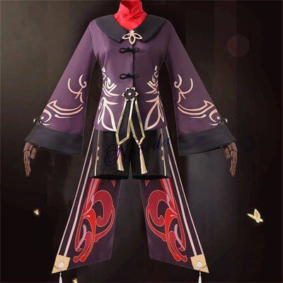 Genshin Impact Hutao Cosplay Costume Uniform Wig Cosplay Ani