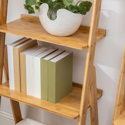 Trapezoidal shelf shelf against the wall bookshelf Multi-sto