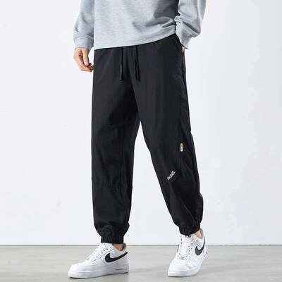 Summer New Ice Silk Casual Pants Mens Teenagers Micro-elast
