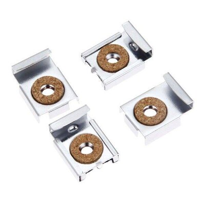 4pcs Mirror Clips with Screws Expansion Nails Square Bottom