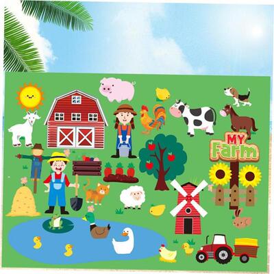 3D Felt Game Pack Storyboard Learnng Board Dnosaur Anmals新