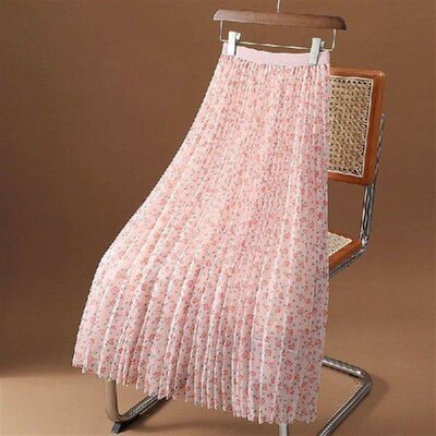 Fairycore Tulle Skirt Summer Women Elegant Elastic High Wais