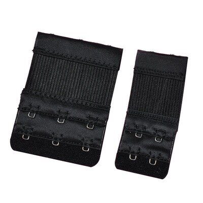 Stainless Steel Long Elastic Bra Extension Buckle 3 Rows 2 R