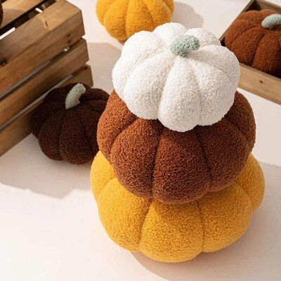 Fluffy Pumpkin Plush Pillow Creative Special-shaped Sofa Cus