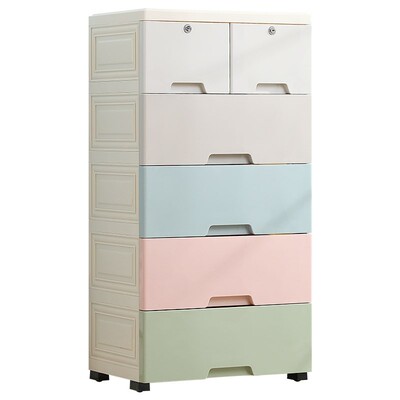 Large drawer type storage box plastic chest chest of drawers