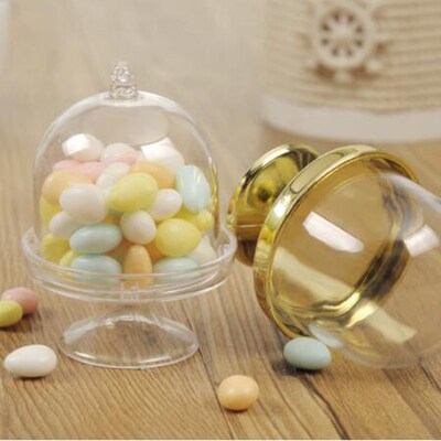 1pc Wedding Clear PVC Box Tray Shape Party Favor Cake Cookie
