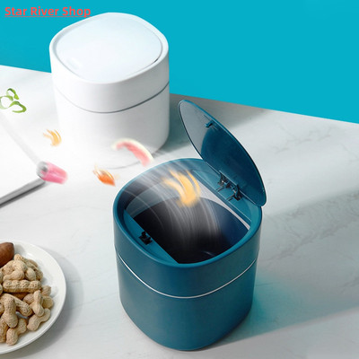 Mini Small Waste Bins Desktop Garbage Basket Home Table Plas
