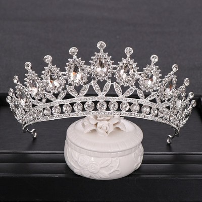Luxury Rhinestone Crystal Crown Bride Tiaras And Crowns Quee