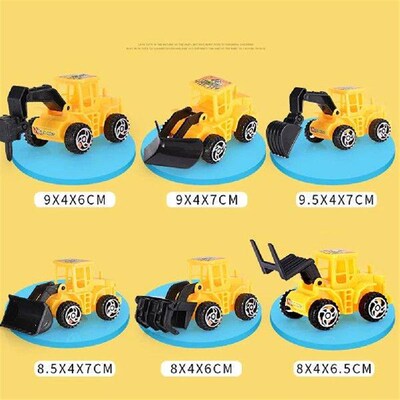 12 Pcs Truck Toy Excavator Car Cake Decoration Decorations