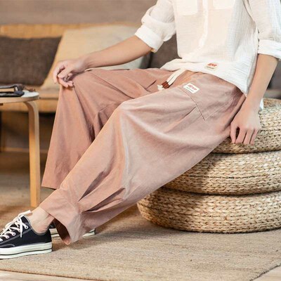 New mens old non-iron loose large trousers plus fertilizer