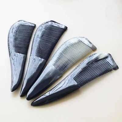 Real Natural Black Buffalo Horn Big Combs Heathy Gift Comb f