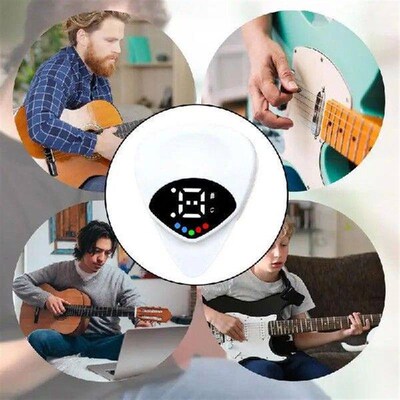 Guitar Tuner Small 2-in-1 Guitar Picks Electric Guitar