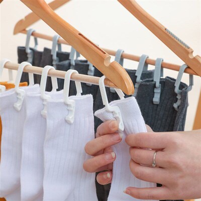 10PCS Clothespins Hanging Pegs Clip Plastic Hangers Rack Lau