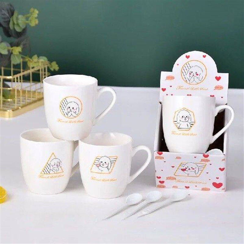 Creative Cartoon Ceramic Mug Cute Girl Expression Pack Cup