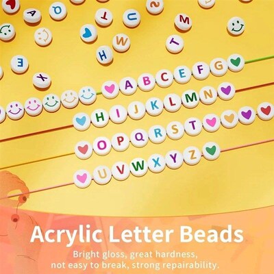 800 Pieces Letter Beads for MakinEg 28 Patterns and 8 Color
