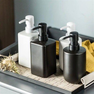 Ceramic Dispensing Bottle Hand Sanitizer Shampoo Toilet