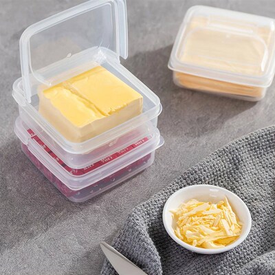 1pc Plastic Refrigerator Storage Cheese Box, Cheese Containe