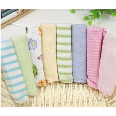 8PCS Baby Washcloths Soft Face Towels Natural Cotton Infant