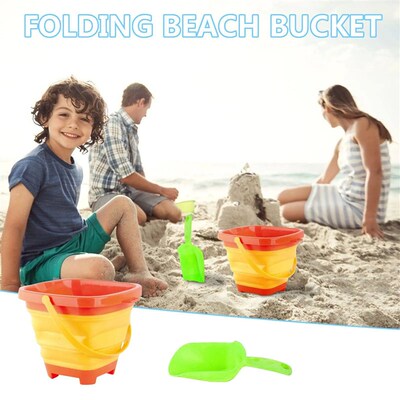 Water Slides Bucket Toy Beach Bucket Folding Water Telescopi