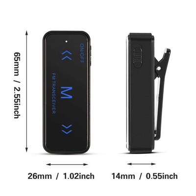 Mini Walkie Talkie Kit 2-Way FM Radio Transceiver with 2 Hea