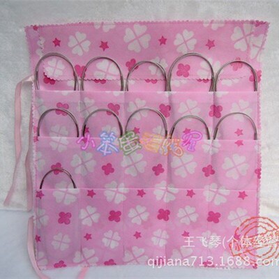 Nonwoven Bamboo Needles Knitting Needle Bags Straight Circul