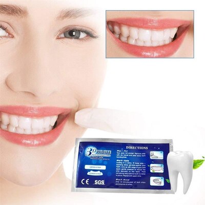 3D WHITE Teeth Whitening Stripes tooth Bleaching Tool 牙齿贴