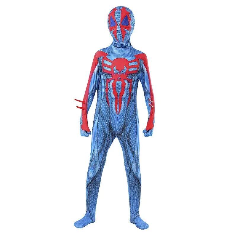 Movie Superhero Spiderman 2099 Cosplay Costume Miguel OHara