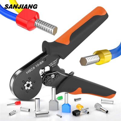 Hexagonal Self-Adjustable Ratchet Ferrule Crimping Tool Kit