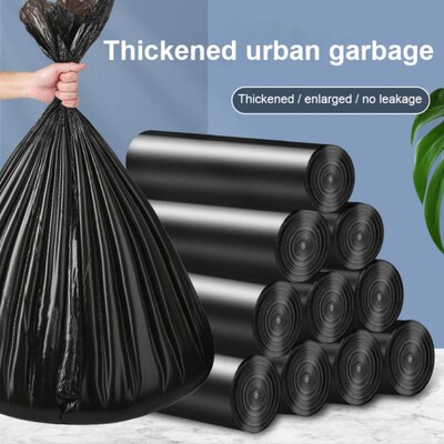 Rubbish Bag Continuous Roll Trash Can Bin Trash Bags Black 1