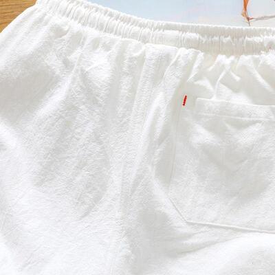 沙滩短裤Men s Summer Casual Shorts Beach Short White Pants