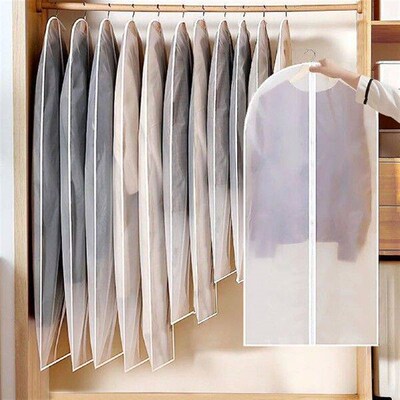 5 Pcs Dust Bag Transparent Clothes Dust Cover Waterproof