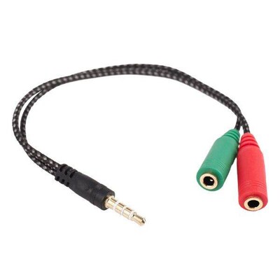 1 Pcs Cable Adapter 2 In 1 Splitter 4 Pole 3.5mm Audio