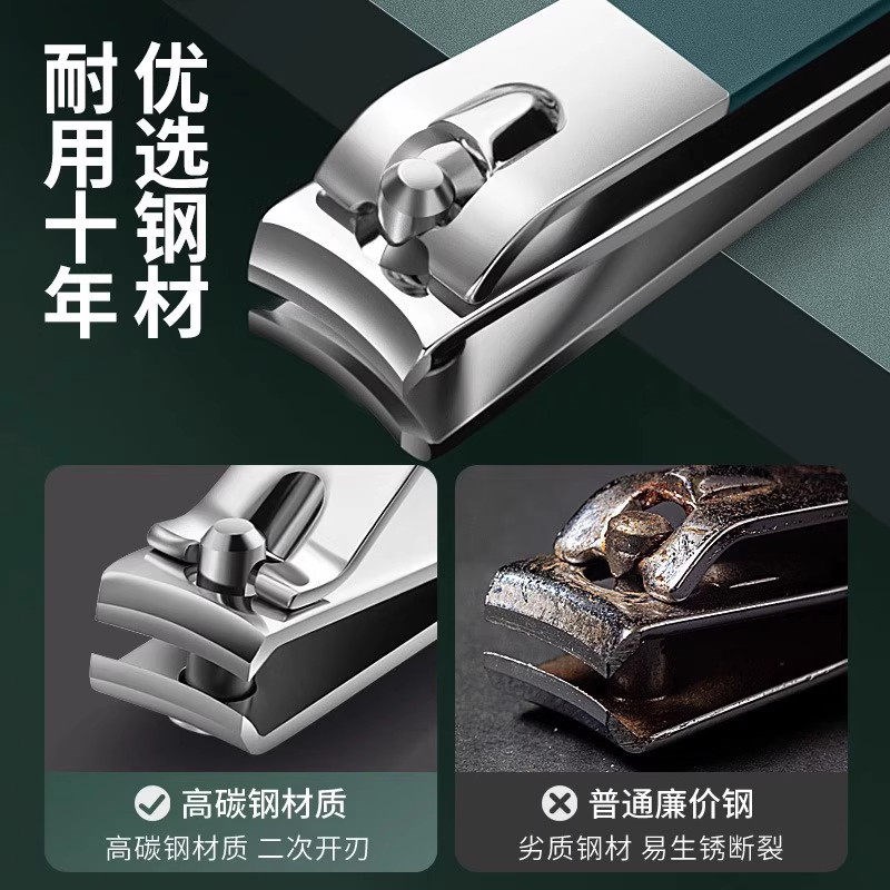工厂好物指甲刀套装全套指甲剪防飞溅指甲钳修甲神器斜口指甲剪刀