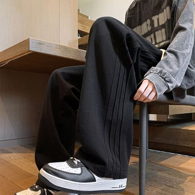 Winter Fleece Pants For Men Sweatpants Warm Thick Trousers