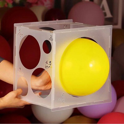 1set Balloon Measuring Device Transparent Square Balloon Siz