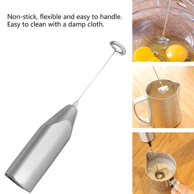 Handheld Electric Coffee Milk Egg Bea Whisk Frother Mixer Fo