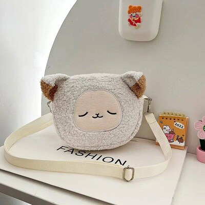 1pcs Japanese Style Kawaii Bag Women Cartoon Plush Shoulder