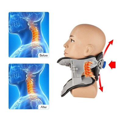 Cervical Neck Traction Device Adjustable Neck Stretcher Coll
