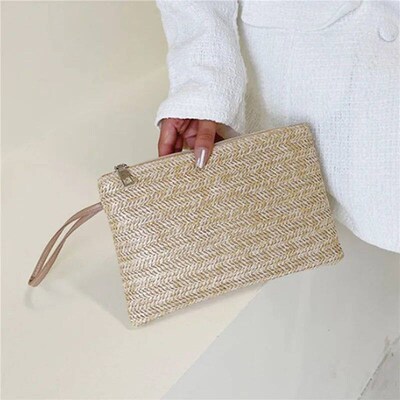 Weaving Bag Fahion Ladie Writlet Clutch Women Daily Money Ph