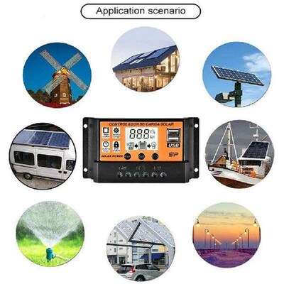 10A-100A MPPT/PWM Solar Charge Controller 12V/24V Solar
