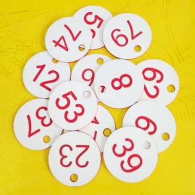 N0HB Number Tags 1-100 Numbered Labeling Tags with Hole Easy