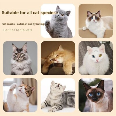 10pcs 15g/Stripe Cat Strips Pet Snacks Various Flavors Nutri