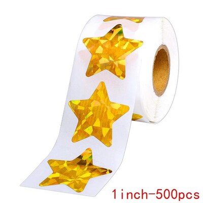 Holographic Gold Star Stickers for Kids Reward 100-500Pcs Fo