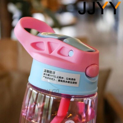 JJYY 1PC Kids Water Sippy Cup Kids Water Bottle with Straw a