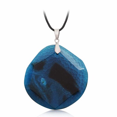 Natural Stone Agate Piece Pendant Crystal Agate Piece Neckla