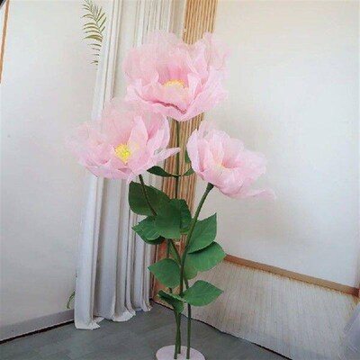 Yarn Gauze Poppy Simulation Silk Flower Heads Marriage