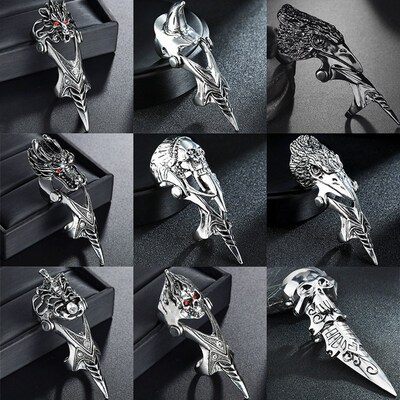 Heavy Rock Punk Joint Rings Vintage Cool Dragon/Skull/Scorpi