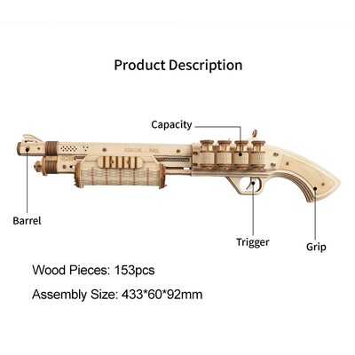 Robotime Gun Blocks Model Buliding Kit Toys Gift For Childre