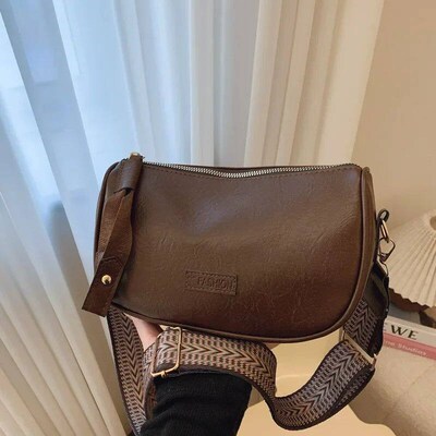 Vintage Small Meenger Bag for Women Simple Pu Leather Ladie