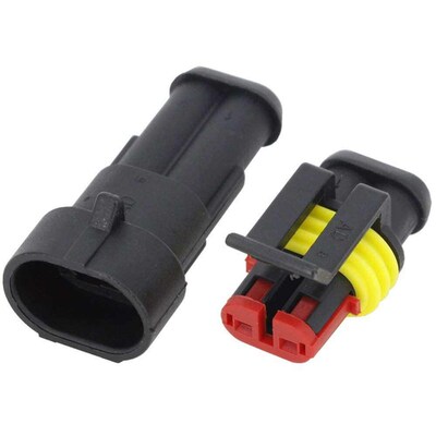 5 Sets 2 Pin AMP 1.5 Connectors,DJ7021-1.5 Waterproof Electr